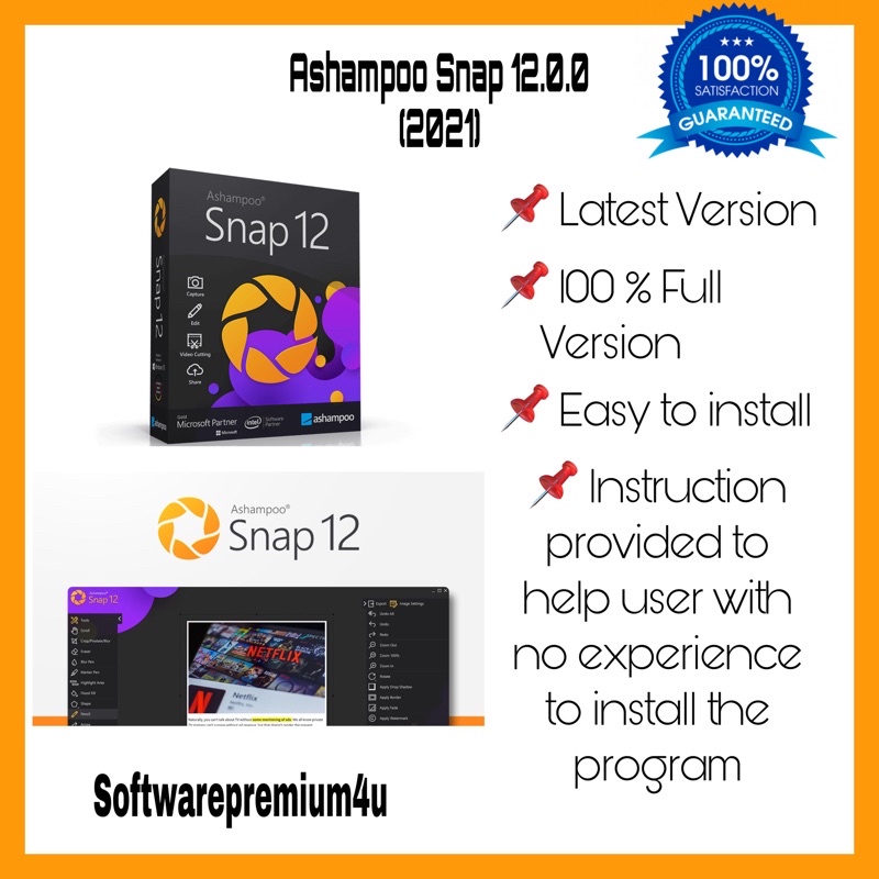 Ashampoo Snap 12.0.0 (2021) | Shopee Malaysia