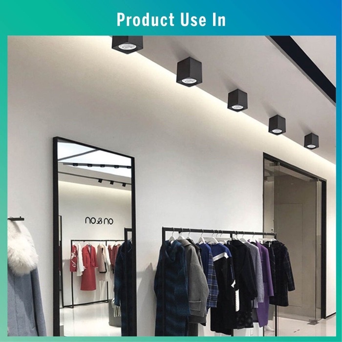 Surface Downlight Casing E27 Round & Square Black White Downlight ...