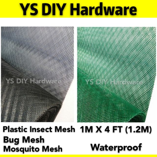 1M X 4 FT (1.2M) PLASTIC INSECT MESH / BUG MESH / MOSQUITO MESH ...