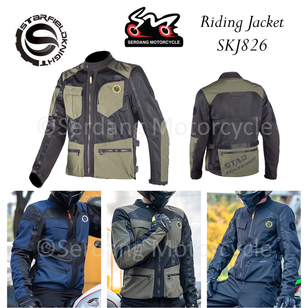 Star Field Knight SKJ826 Riding Jacket Protective Pads Jacket Motor ...