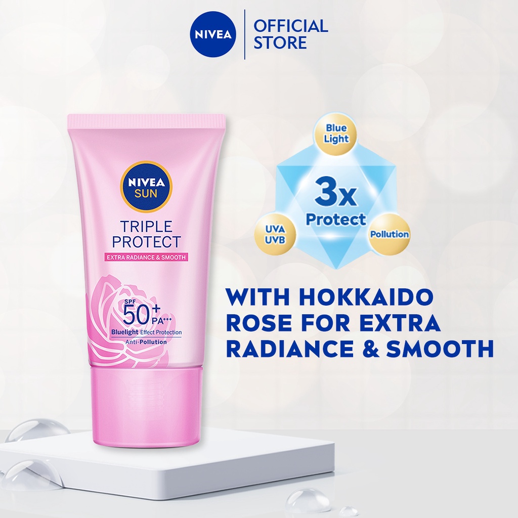 NIVEA Sun Triple Protect Radiance & Smooth SPF50 PA+++ 40 ml / Sun Care ...