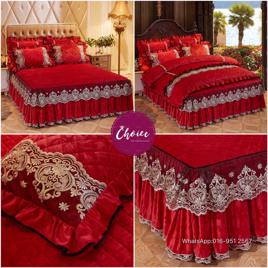 🔥🔥 Readystock 🔥🔥Cadar Pengantin Beropol CADAR ROPOL PENGANTIN SET 3 IN1 ...