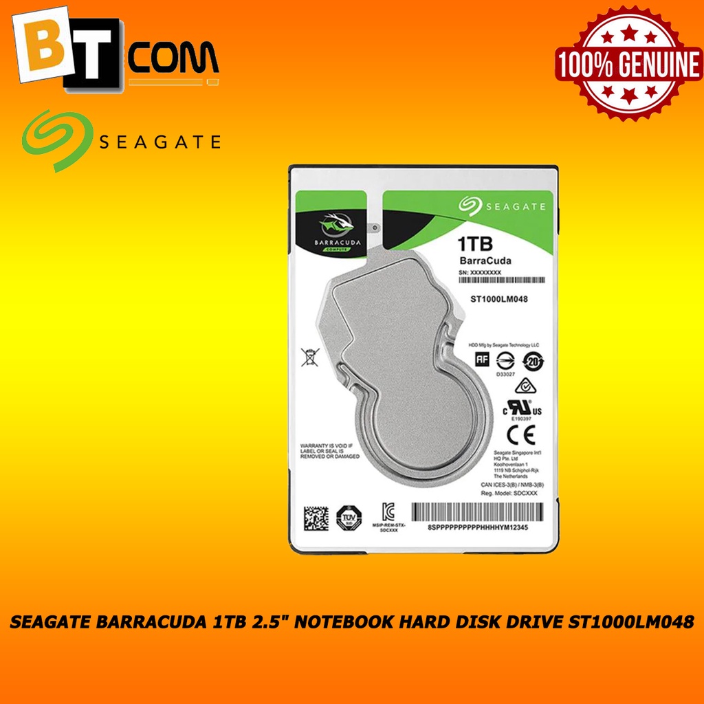 SEAGATE Barracuda 1TB 2.5" Notebook Hard Disk Drive ST1000LM048 | Shopee Malaysia