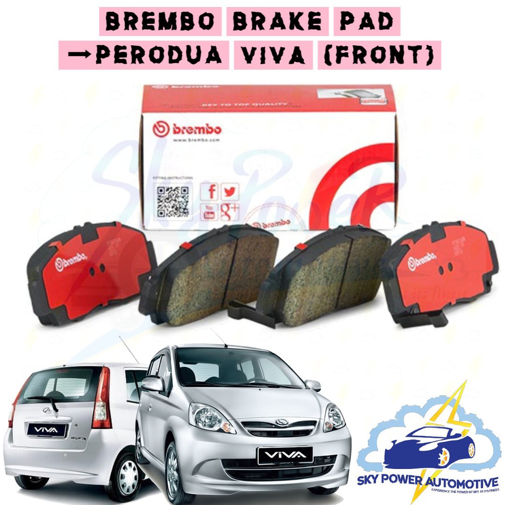 BREMBO PERODUA VIVA BRAKE PAD (FRONT) | Shopee Malaysia