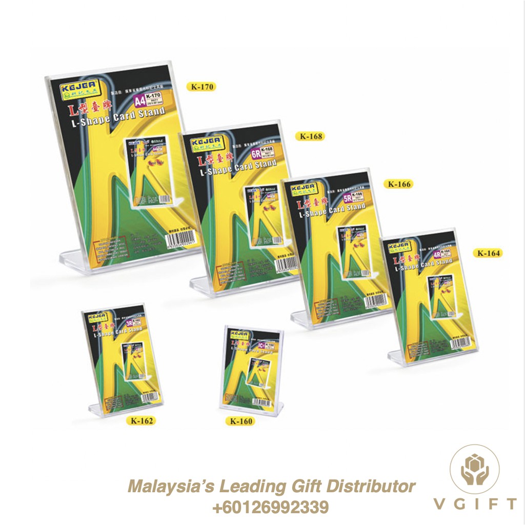 Acrylic L-Shaped Display Stand L Shape A4 / 3R / 4R / 5R / 6R / Name ...