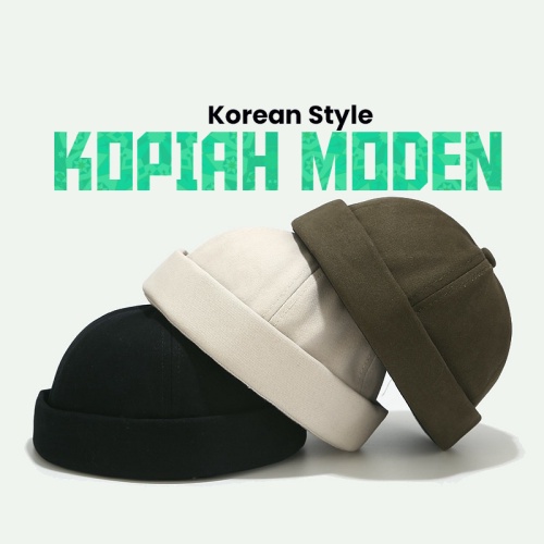 Korean Style MikiHat Topi Kopiah Viral Topiah Trend Baru Songkok Roll ...