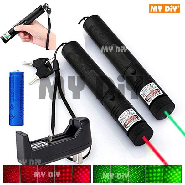 MYDIYHOMEDEPOT - Military Laser Pointer Pen Burning Laser Pen Beam 532nm 5mw with Charger and ...