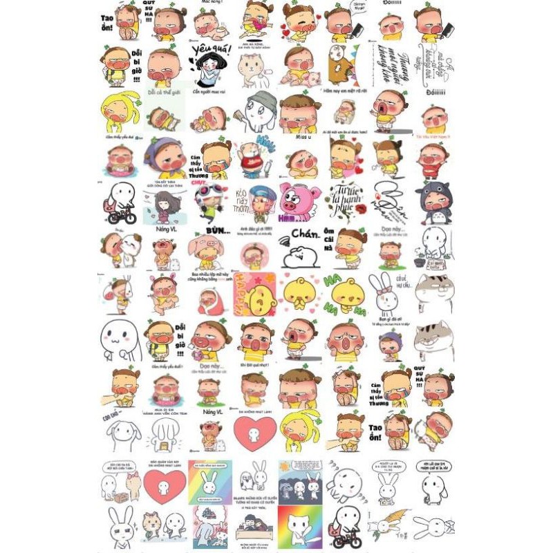 Combo of 96 Cute Stickers with Cute Theme | Shopee Malaysia