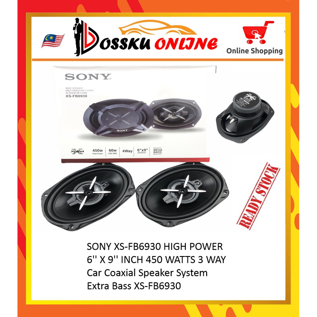 SONY XS-FB1630 6'' XS-FB6930 6X9 INCH/GULF MILANO GM-1630 6'' GM 6930 6''X9'' 270 WATTS 3 WAY ...