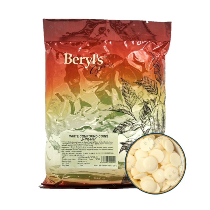 BERYL'S Dark/ Milk/ White Compound Coin 1kg | Shopee Malaysia