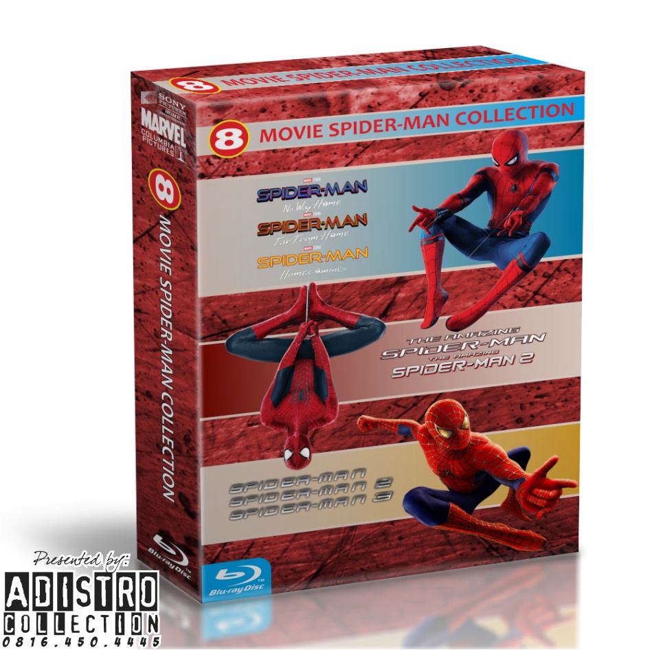 Spiderman SPIDER-MAN Blu-Ray Film BOX SET COMPLETE Edition | Shopee ...