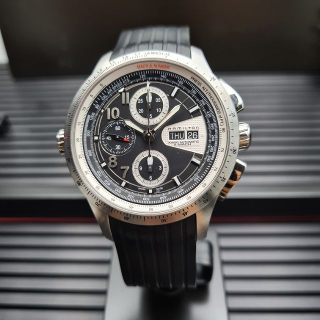 Hamilton Khaki X-mach Automatic Chronograph Pre Owned | Shopee Malaysia
