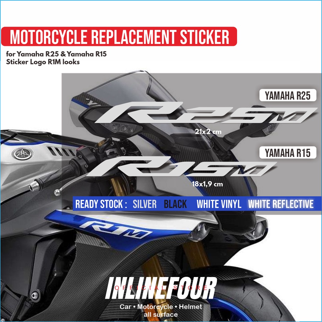 R15 and R25 Logo Cutting Stickers in the Style of Body R1M R15M R25M ...