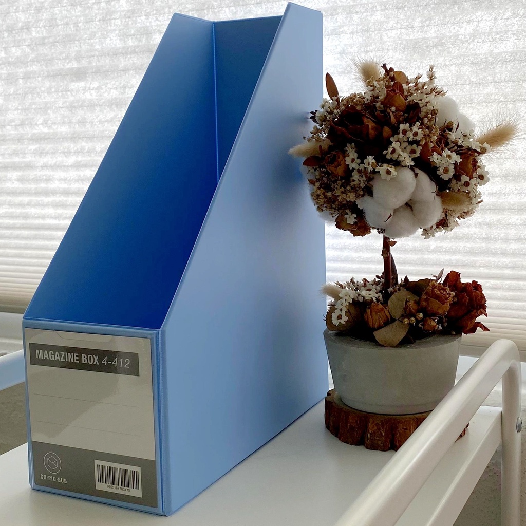 COPIOSUS [Fancy] 4 & 5 inch PVC Magazine Box File W Ring Hole 4/5-412 ...