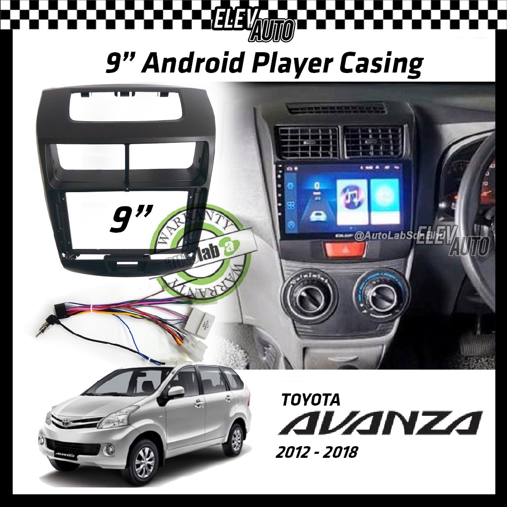 Toyota Avanza 2012-2018 Android Player Casing 9" with Player Socket | Shopee Malaysia