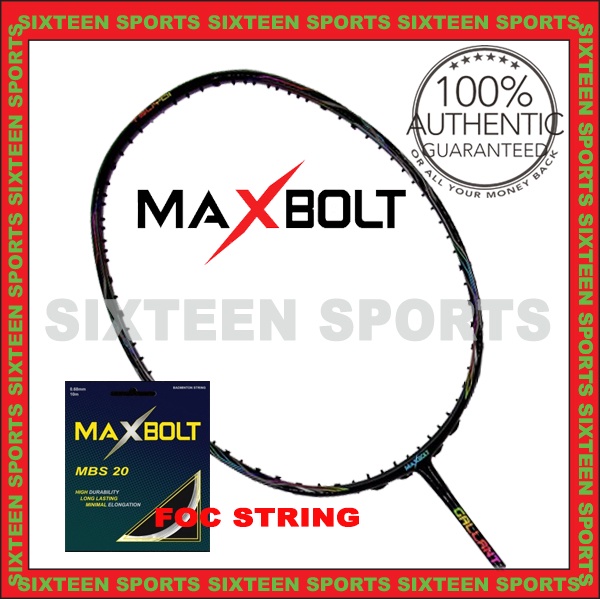Maxbolt Gallant Tour Badminton Racket (C/W Maxbolt MBS20 String ...