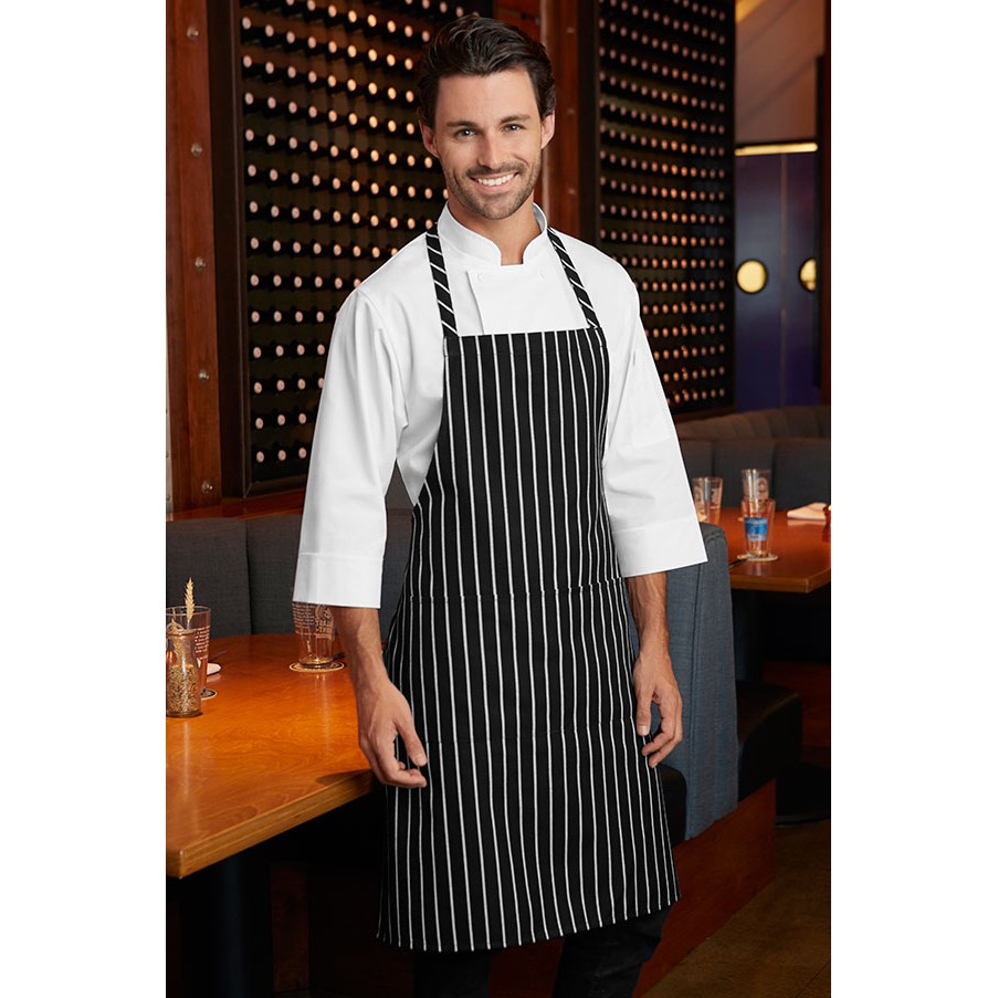 Uniform Hotel Chef Aprons Chalk Stripe Bib Apron Full Apron/ Half Apron ...