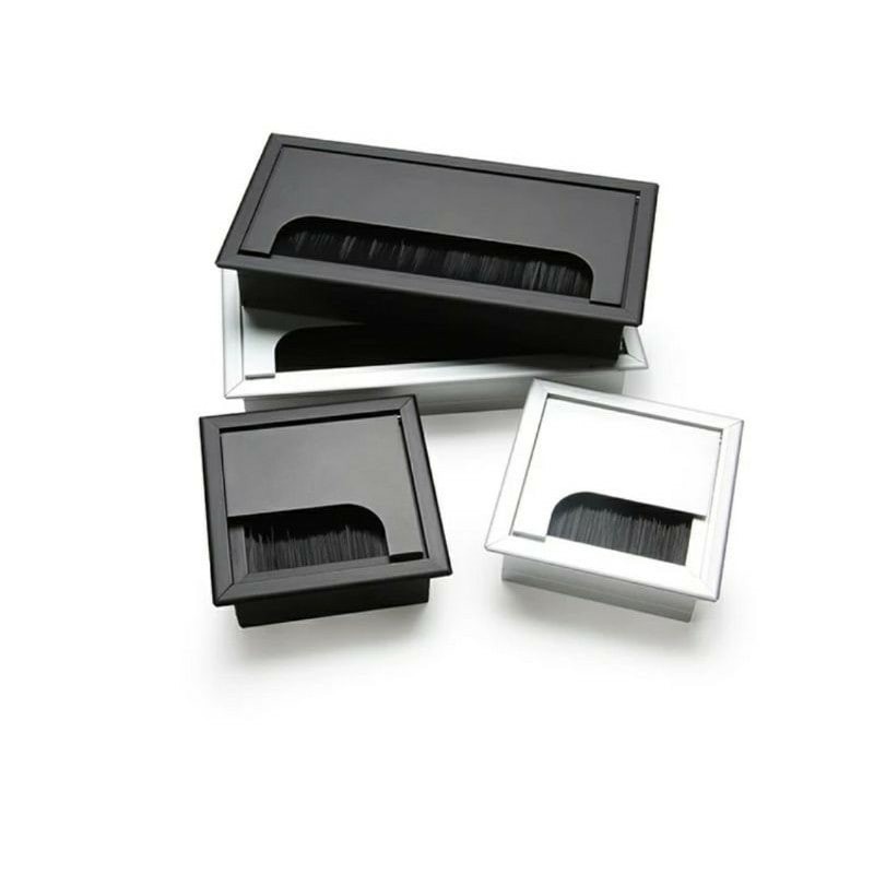 Aluminum Alloy Rectangle Wire Cable Grommet Hole Cover Cable Organizer ...