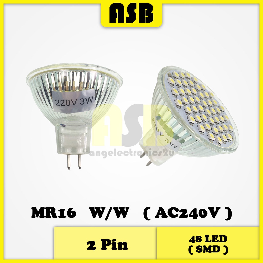 (1pc) 48 LED ( SMD ) AC240V ( MR16 ) | Shopee Malaysia