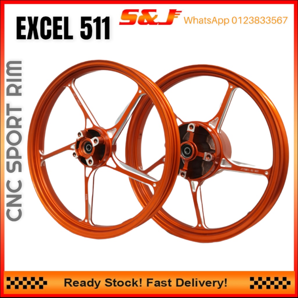 2025 EXCEL 511 FG511 CNC LAY SPORT RIM SET LC135 Y15ZR RS150 Y125Z LC135 5S WAVE100 EX5DREAM ...