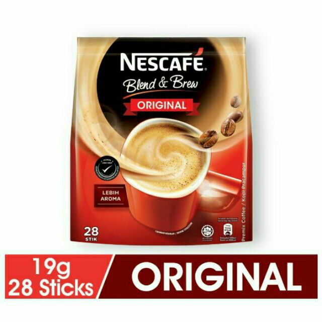 Nescafe Blend & Brew Original 3 in 1 (19g x 28 Stick Packs) | Shopee Malaysia