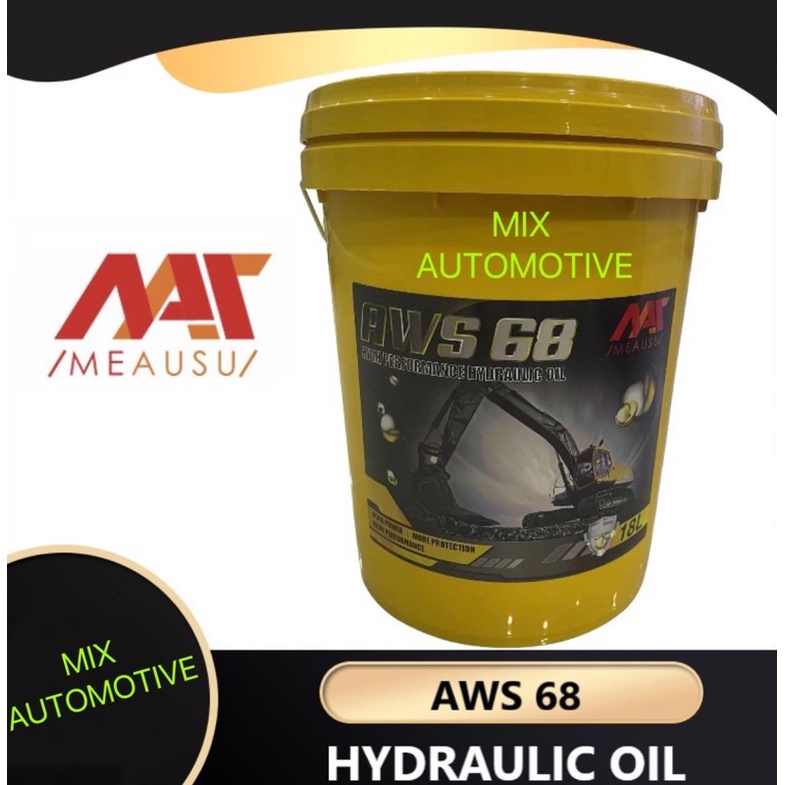 MEAUSU AWS68 Hydraulic Oil 18 litre - High Performance Levels 18L ...