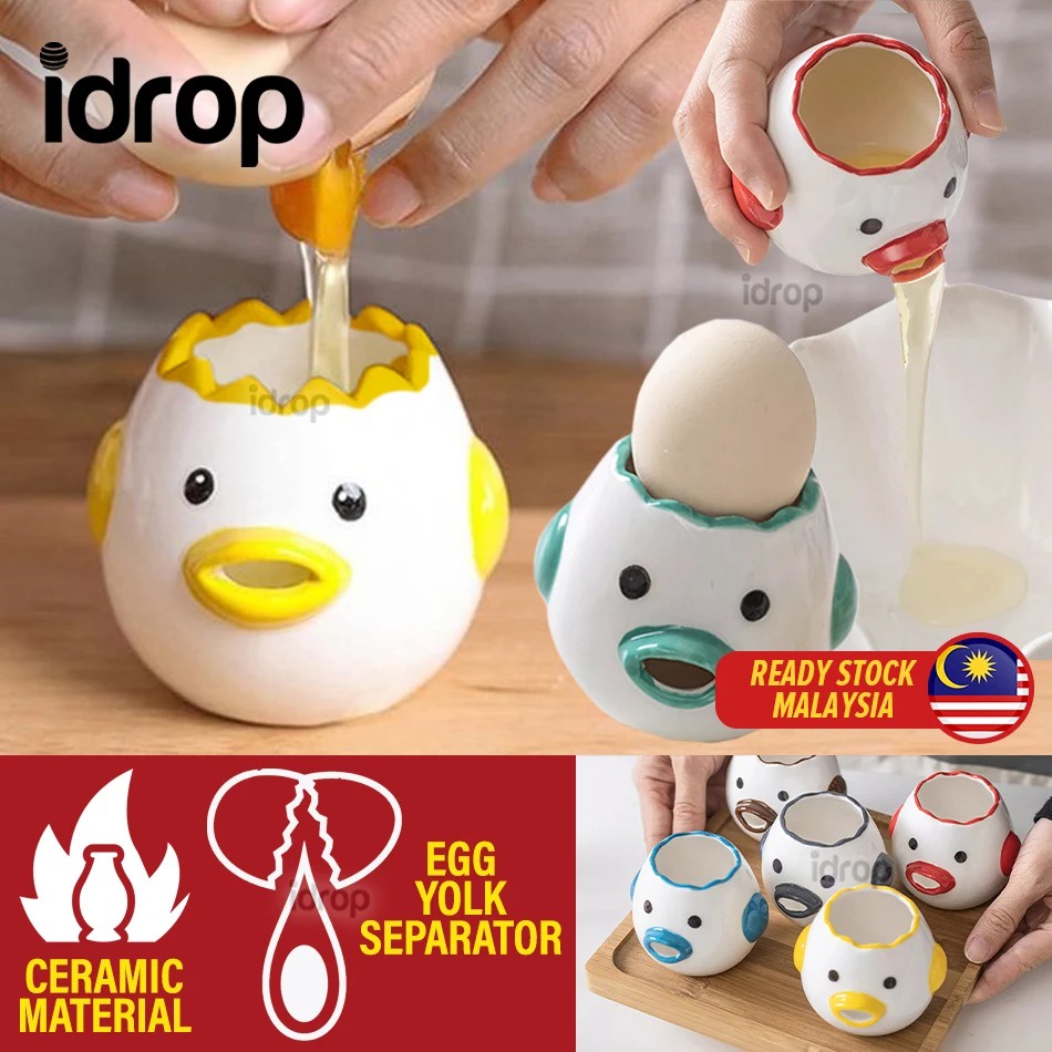 idropmy Ceramic White Egg Yolk Separator Bird Design / Pemisah Kuning ...