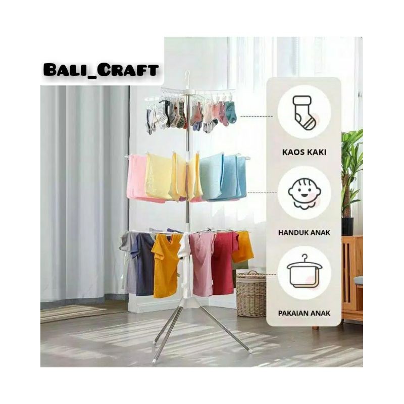 Foldable Tower Baby Clothesline Foldable Standing Hanger - Portable ...