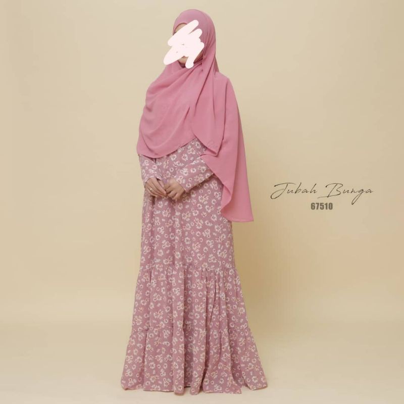 ‼️ READY STOCK ‼️ JUBAH BUNGA HIJAB GALERIA 💜 | Shopee Malaysia