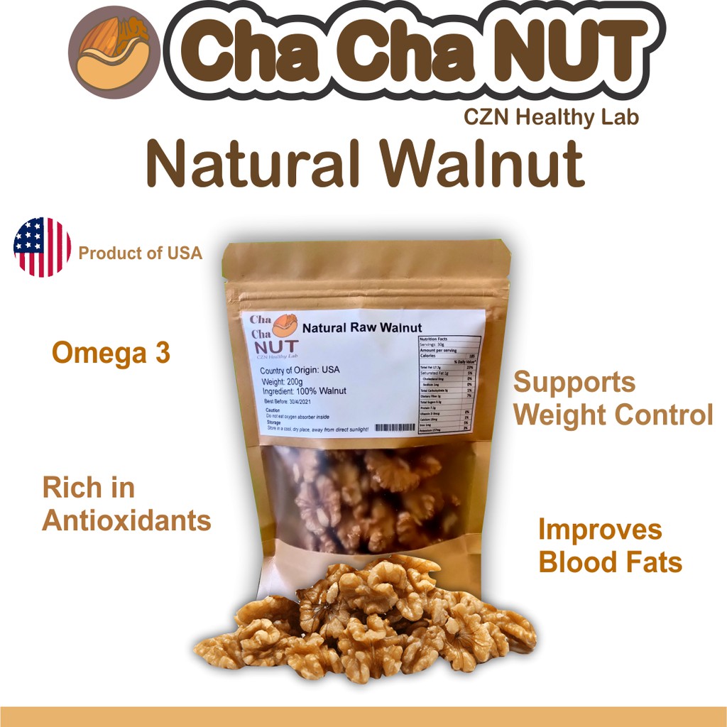 Chachanut Natural Raw Walnut 100 / 200g/ 500g | Shopee Malaysia