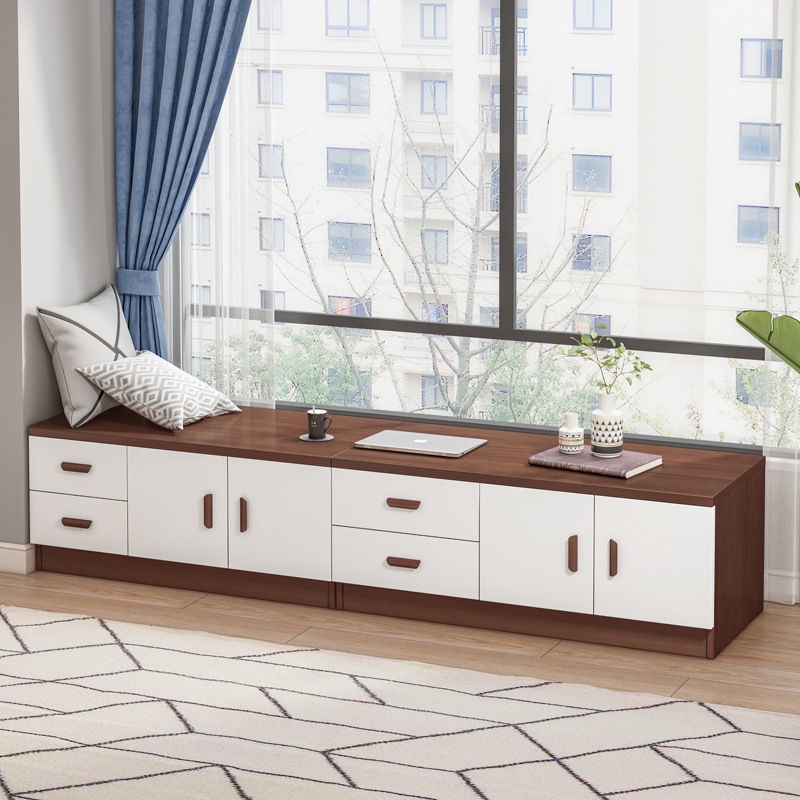 Bay Window Cabinet Floor-To-Ceiling Cabinet Windowsill Storage Cabinet ...