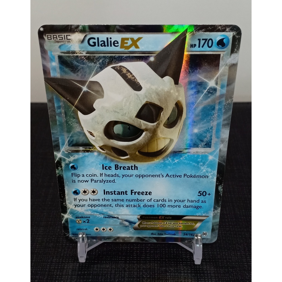 Pokemon TCG | Grade B | Glalie EX (34/162) Ultra Rare (EN Version ...