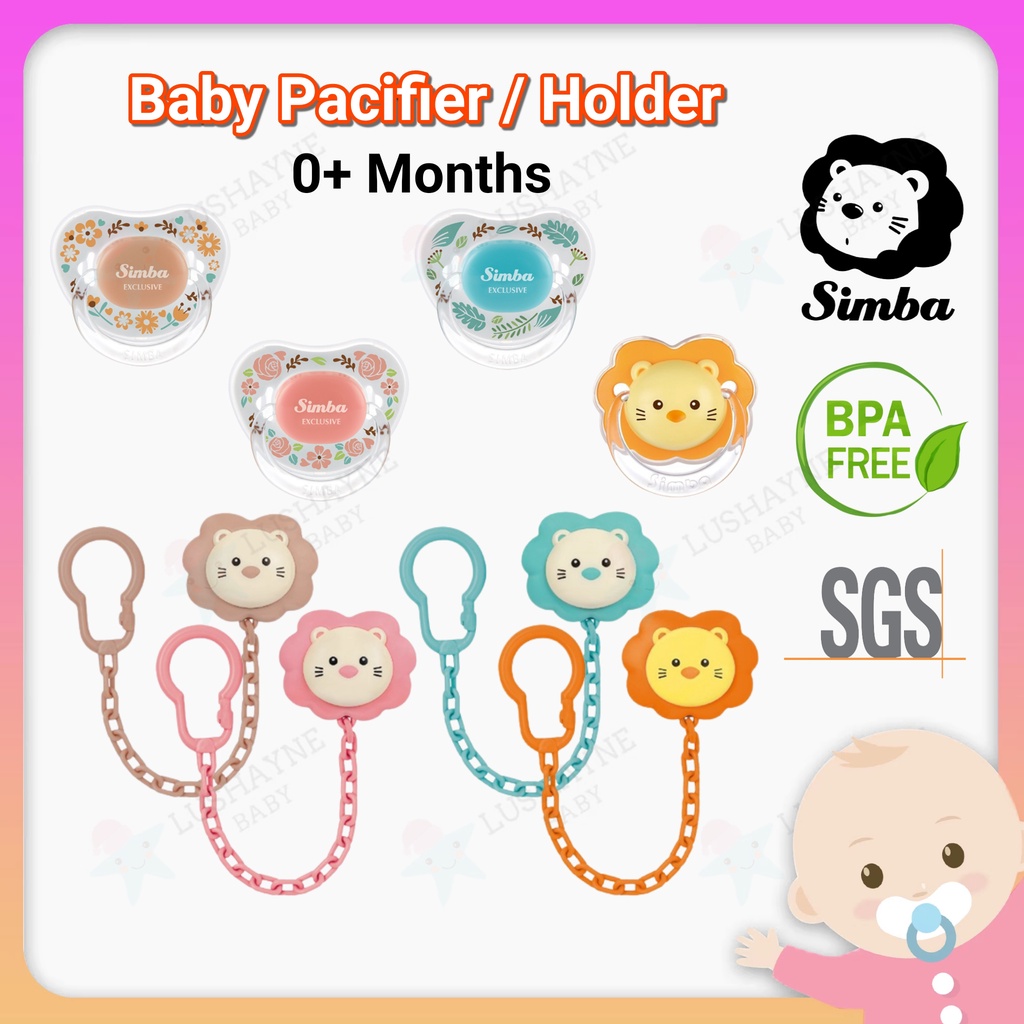 SIMBA Crystal Romance Baby Pacifier / Pacifier Holder 0 Month 6 Months ...