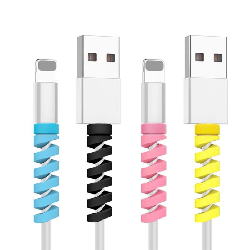 💥READY STOCK💥Universal Cable Protector Cable Winder Cord Bite Spiral ...