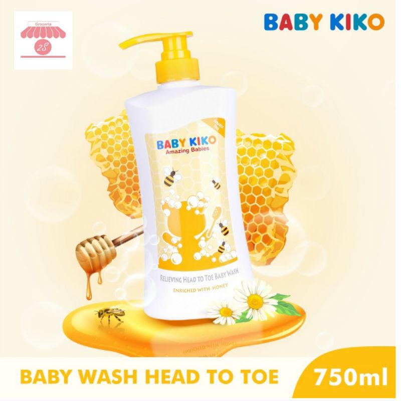 BABY KIKO Relieving Head To Toe Body Wash with Honey Extract (750ml ...