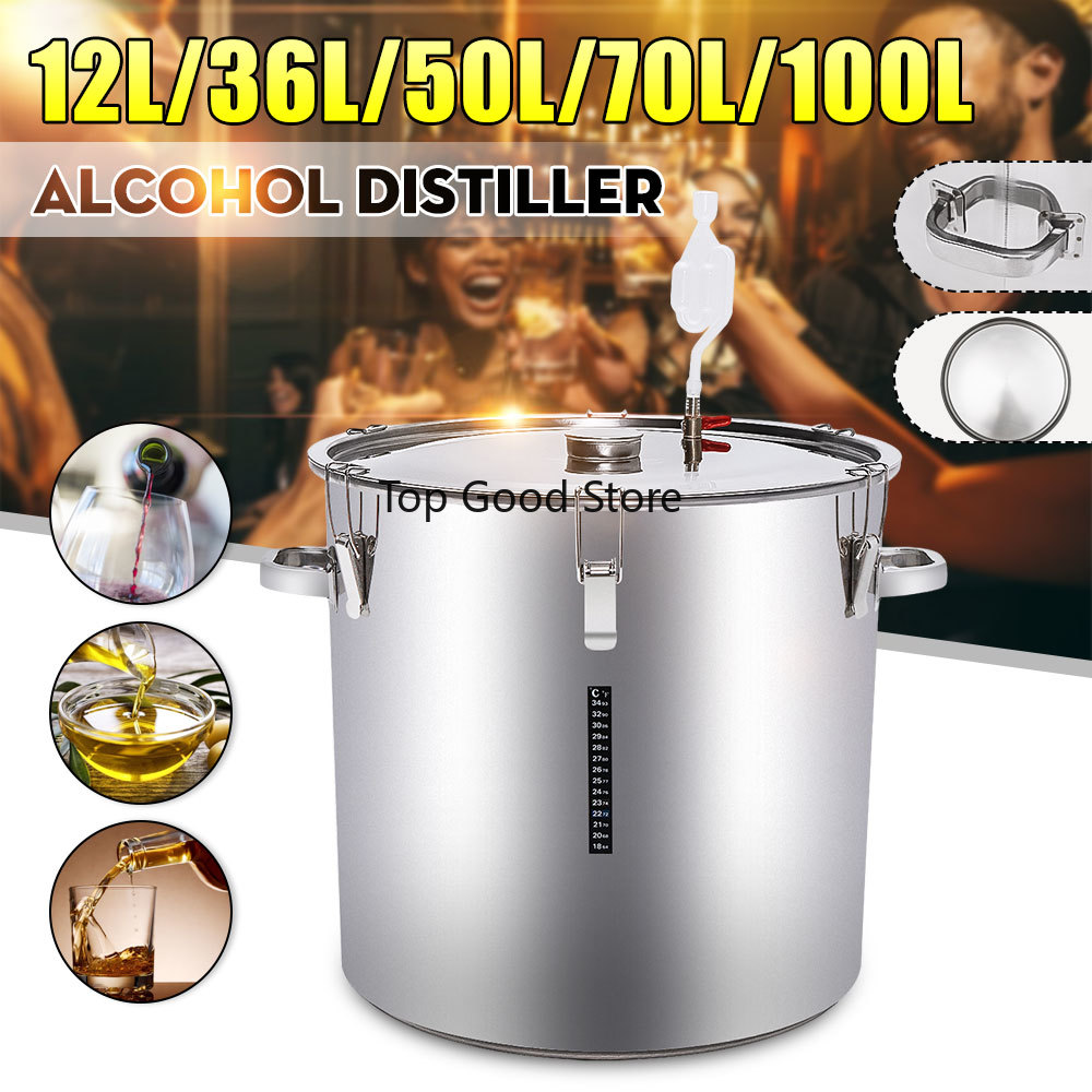 New 12/36/50/70/100L Stainless Steel Fermenter Barrel Home Brew Beer ...