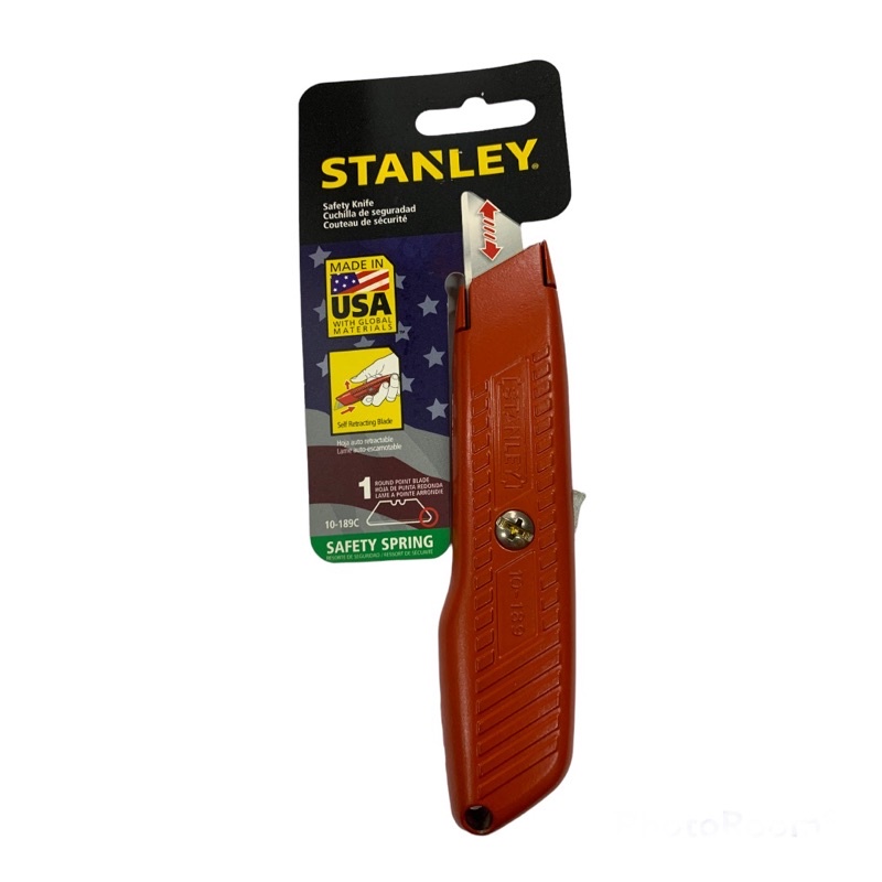 Stanley Retractable Utility Safety Knife with Straight Blade @10-189C ...