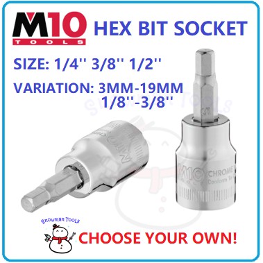 KUNCI ALLEN SOCKET M10 BRAND ALLEN KEY SOCKET HEX BIT SOCKET INCH MM ...