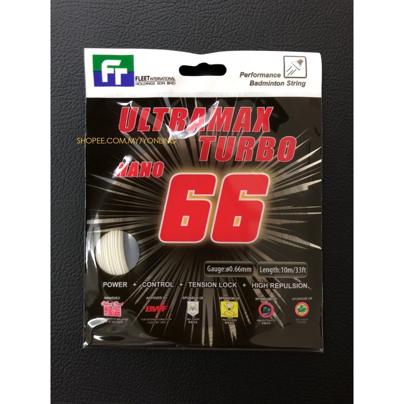Fleet Ultramax Turbo Nano 66 Original Badminton String | Shopee Malaysia