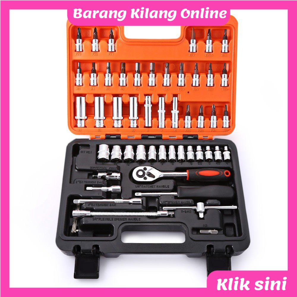 53 pcs Ratchet set rachet Wrench Set screwdriver set spanar set tool ...