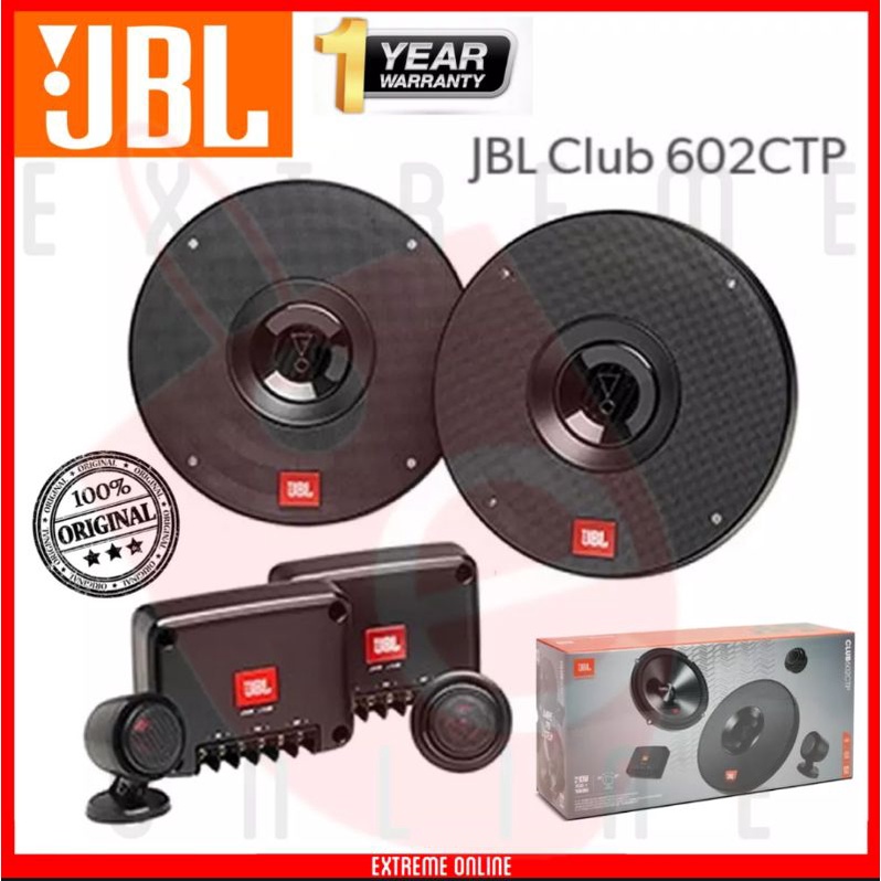 JBL Club 602 CTP Club Series 6-1/2" Component Speaker System With Tweeter Pods | Shopee Malaysia
