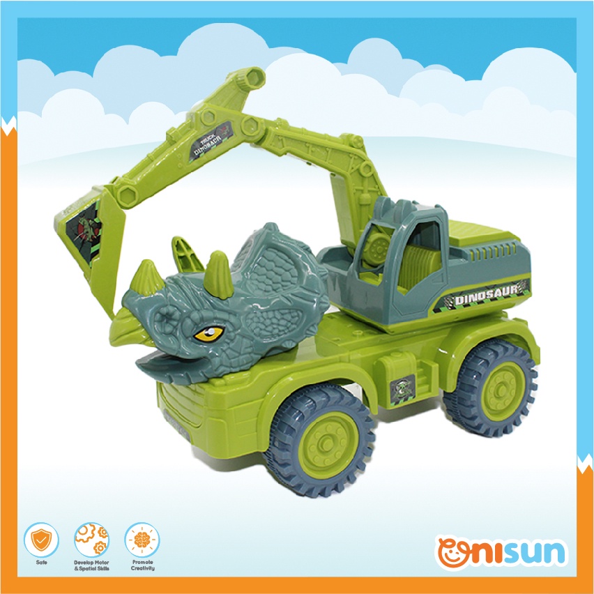 Kids Boy Fun Push Pull Indoor Outdoor Large Dinosaur Excavator Truck ...