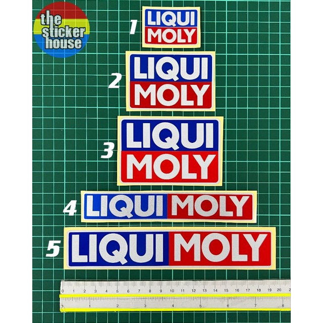 LIQUI MOLY ENGINE OIL LUBRICANTS STICKER CUTTING OVERLAPPING REFLECTIVE ...