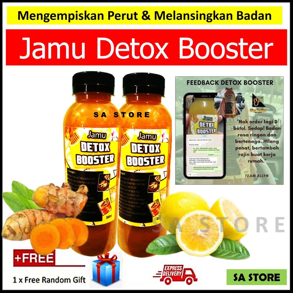 Jamu Detox Booster 🎁 | Jus detox | kempis perut | air detox | kurus ...