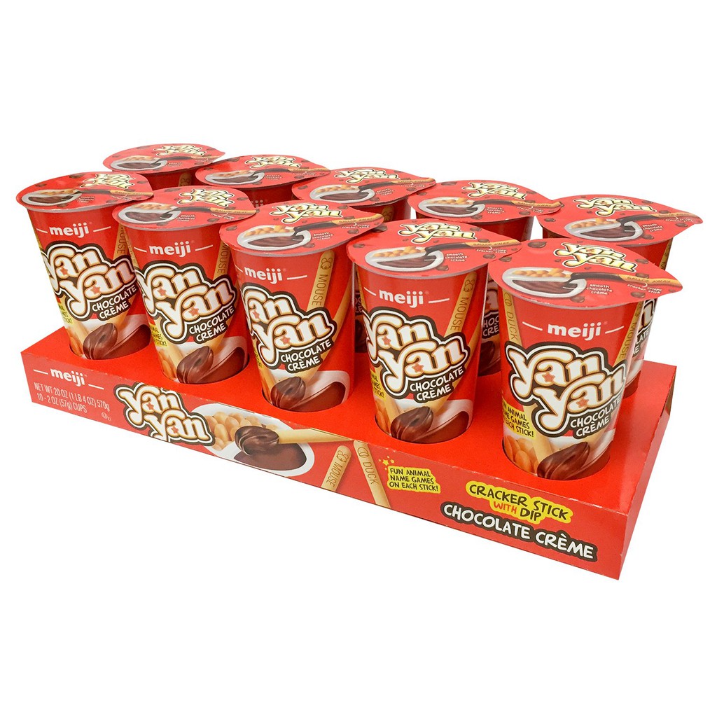 [PARTY PACK] MEIJI YAN YAN BISCUIT STICK & CREAM 40gmx10s - CHOCOLATE / STRAWBERRY / VANILLA ...