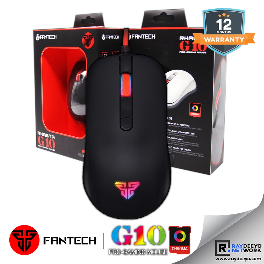 FANTECH G10 RHASTA Pro Gaming Mouse [RGB/2400 DPI/4 BUTTONS/3 MILLION ...