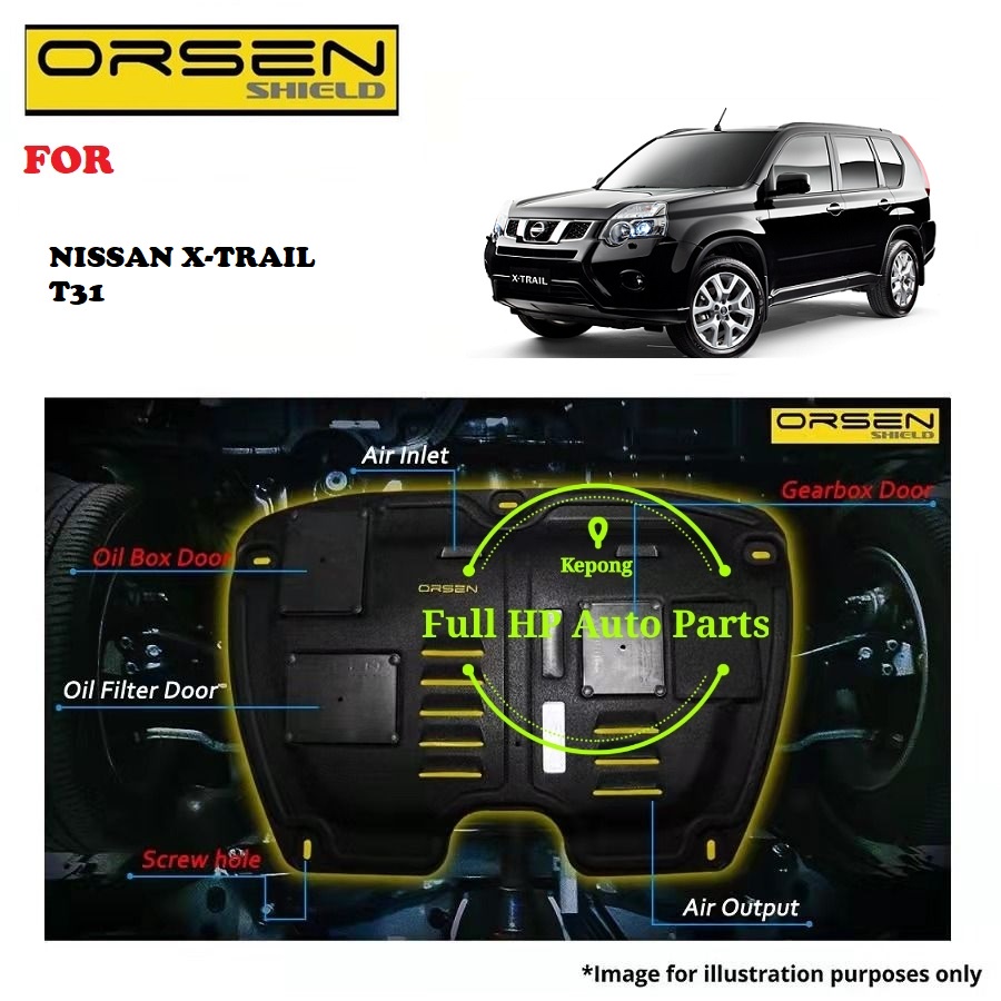 Nissan X-Trail T31 Orsen Shield Car Undercarriage Protection | Shopee ...