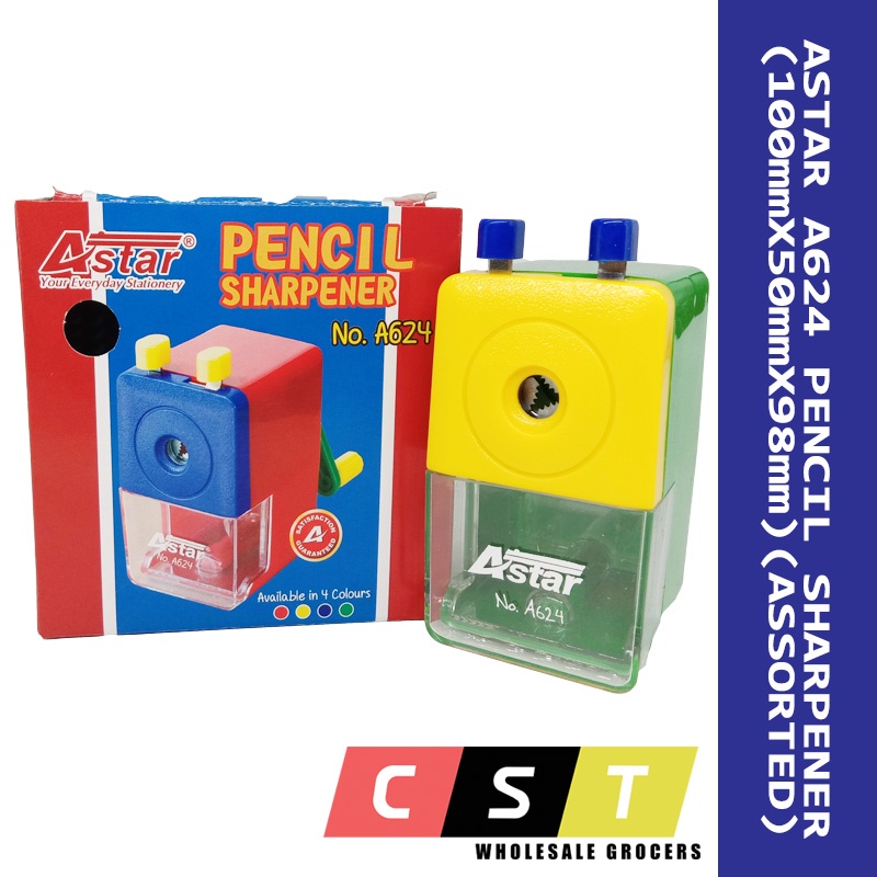 ASTAR A624 Pencil Sharpener/Table Sharpener (Assorted Colours) | Shopee Malaysia