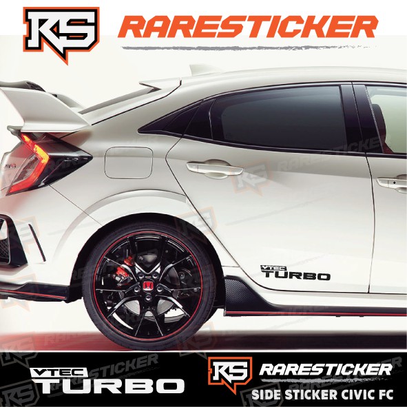 Vtec Turbo Side Sticker Honda Civic Fc (1 Pair) | Shopee Malaysia