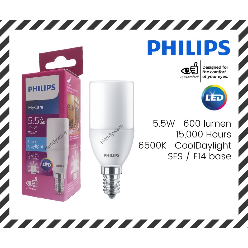 2024[NEW] Philips MyCare LED Stick Bulb 5.5w E14 / SES Eye Comfort ...
